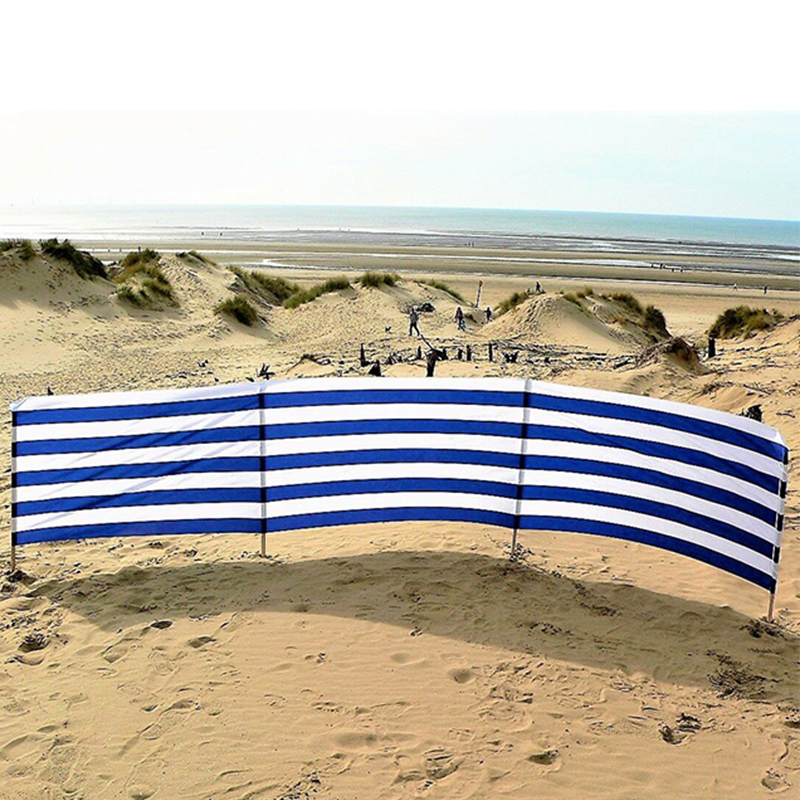 Navy Theme Wood Poles Windbreak Beach Wind Screen Privacy Windblocker ...